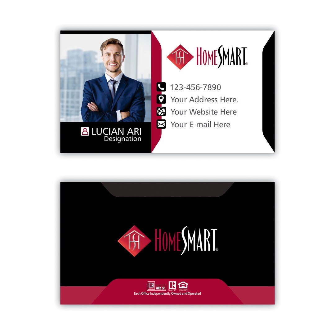 Homesmart Custom Real Estate Business Card Two-sided, Customized Real ...