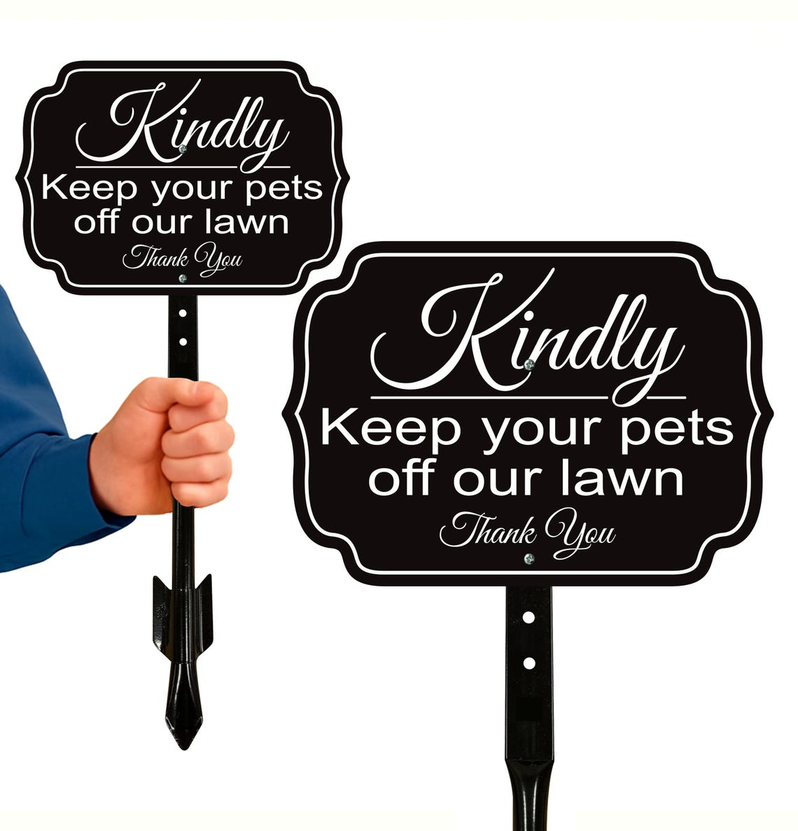 Kindly Keep Pets off Lawn Yard Sign With 16" Stake, Rust-free Aluminum ...