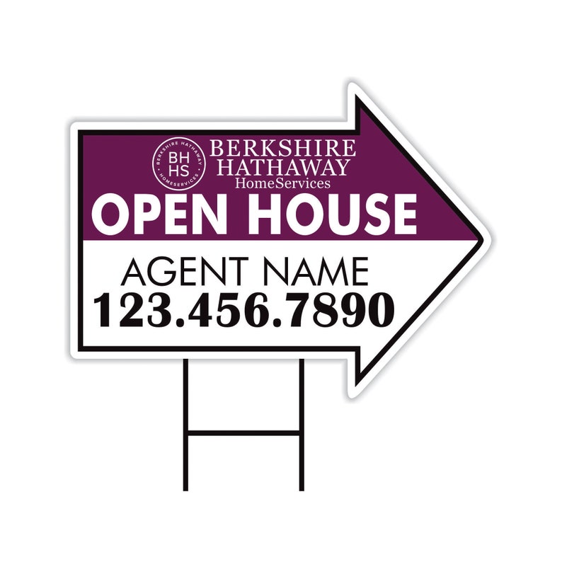 Berkshire Hathaway Open House Arrow Shaped Yard Signs 18 - Etsy