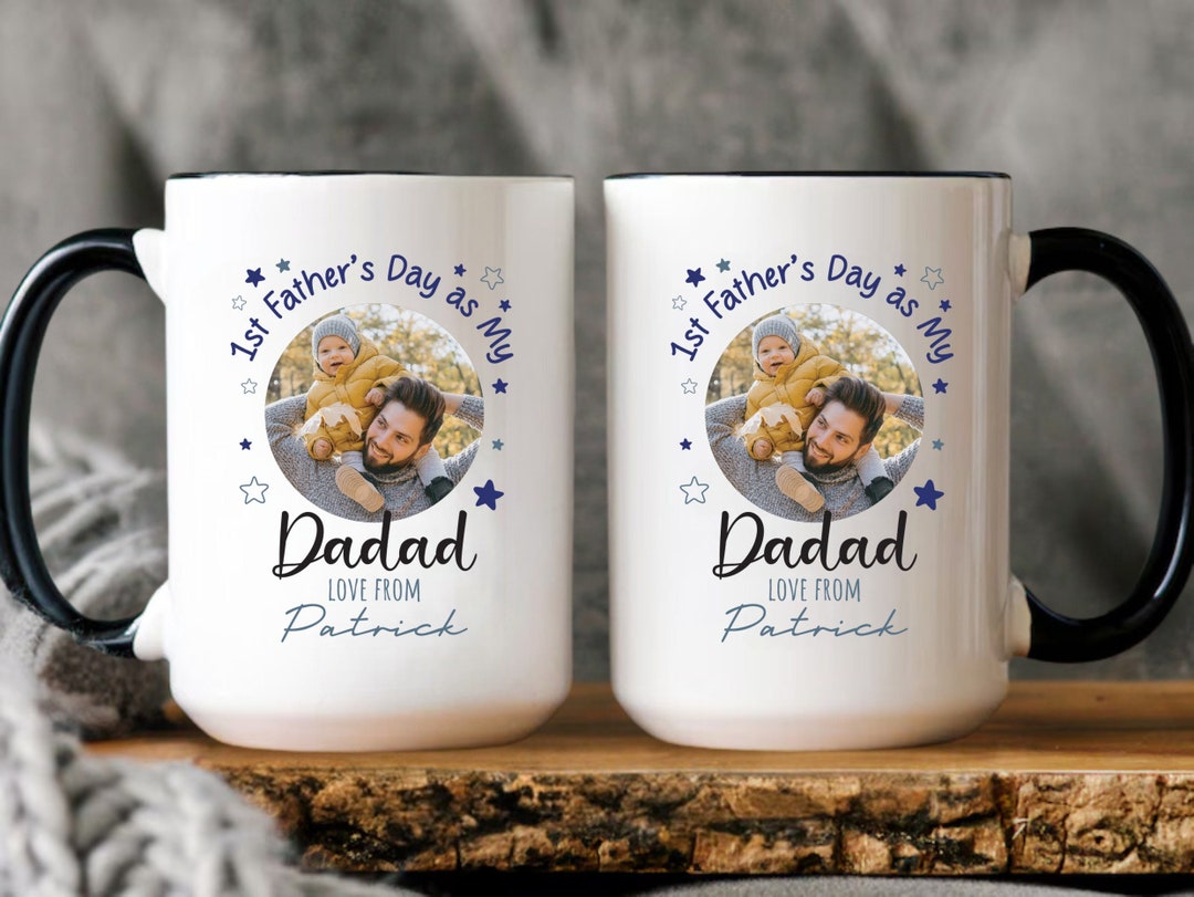 Personalized Father's Day Mug, Custom Photo Mug, First Father's Day ...