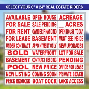 Remax Custom Aluminum Real Estate Sign Panel & Rider - 18”X24” Thick ...