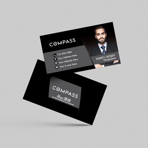 COMPASS Custom Real Estate Business Card Two-sided, Customized Real ...