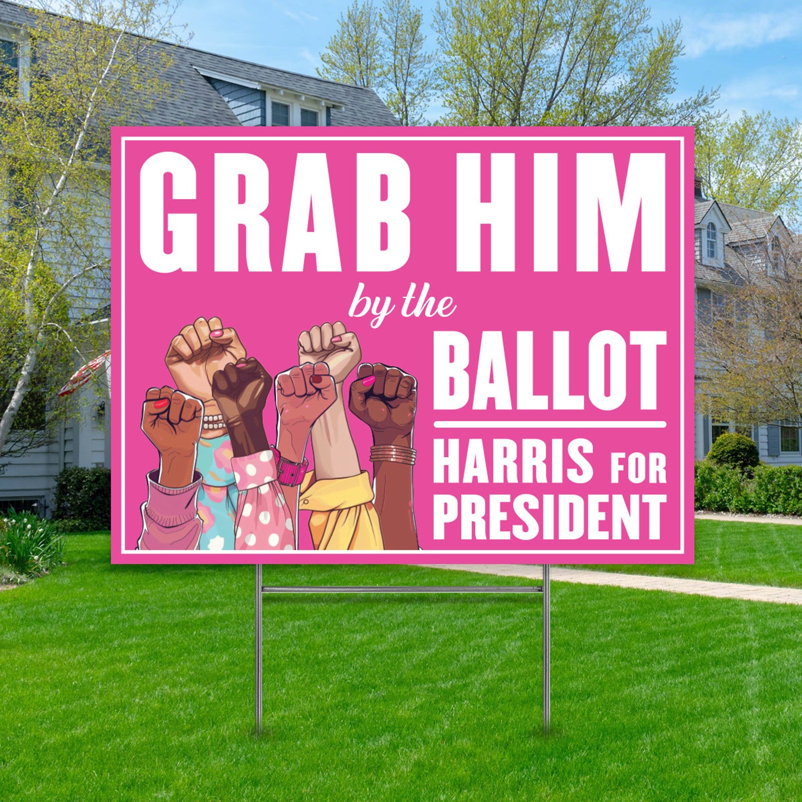 Kamala Harris 2024 Yard Sign Coroplast Harris for President 2024 Lawn ...