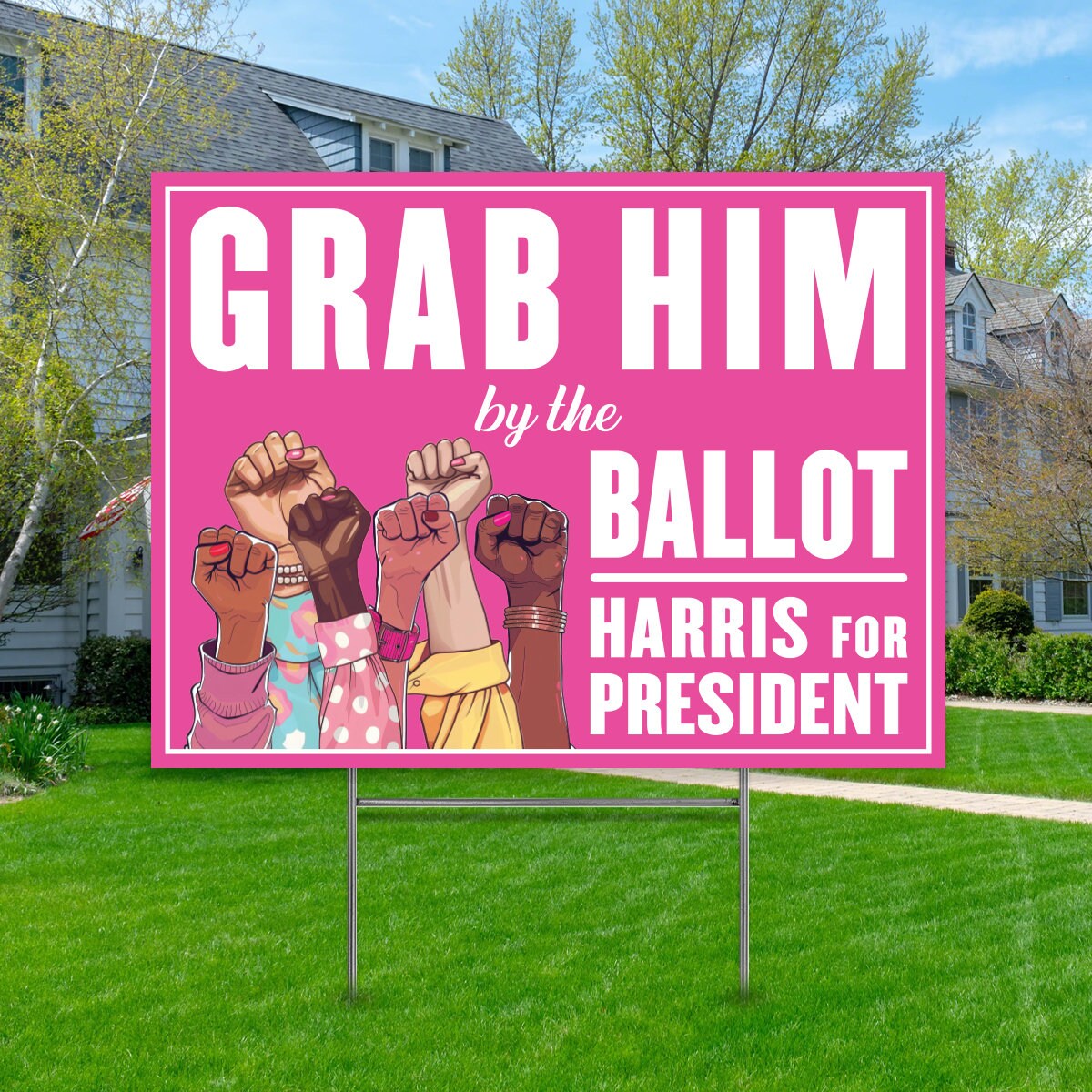 Kamala Harris 2024 Yard Sign Coroplast Harris for President 2024 Lawn ...