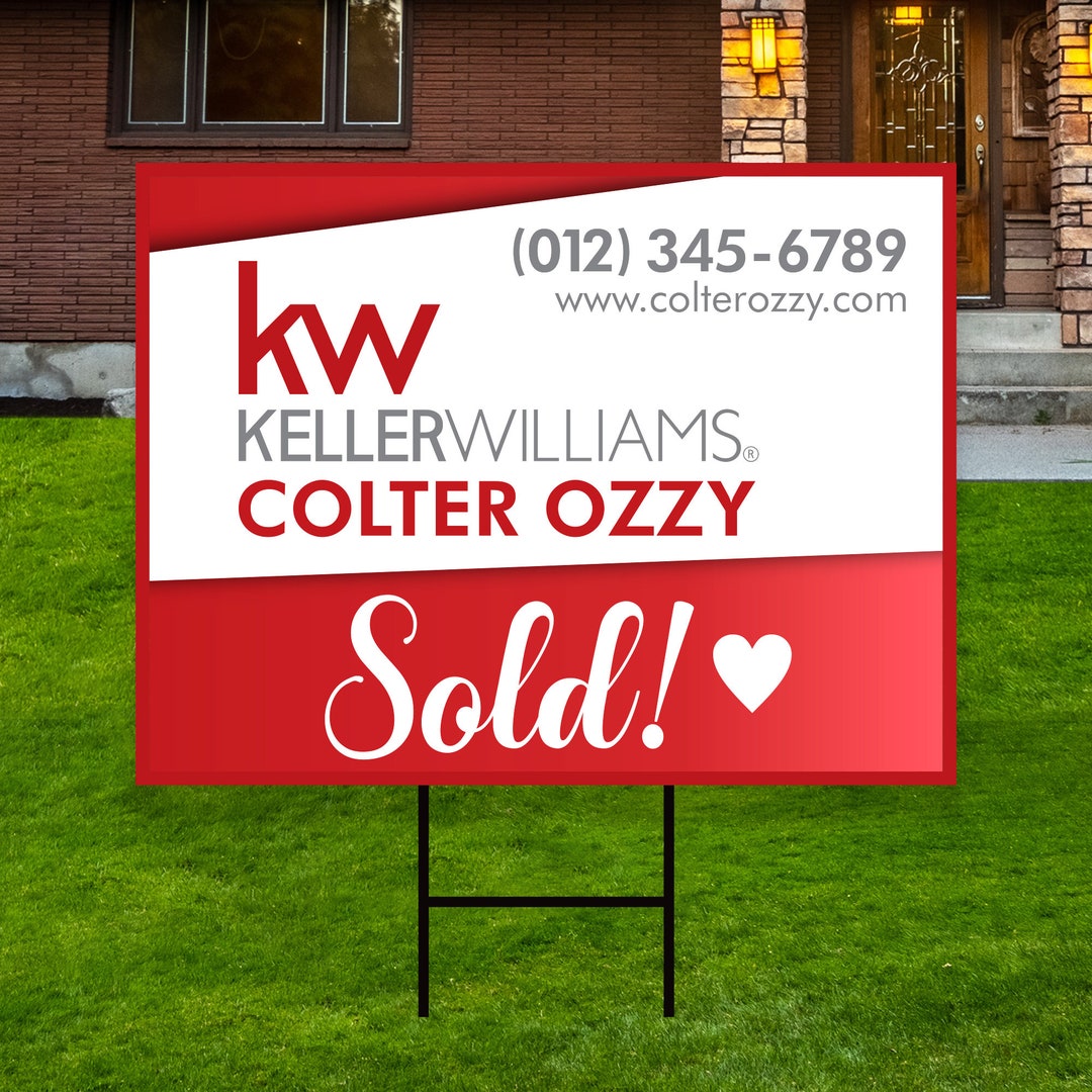 Keller Williams Personalized Real Estate Marketing Yard Sign ...
