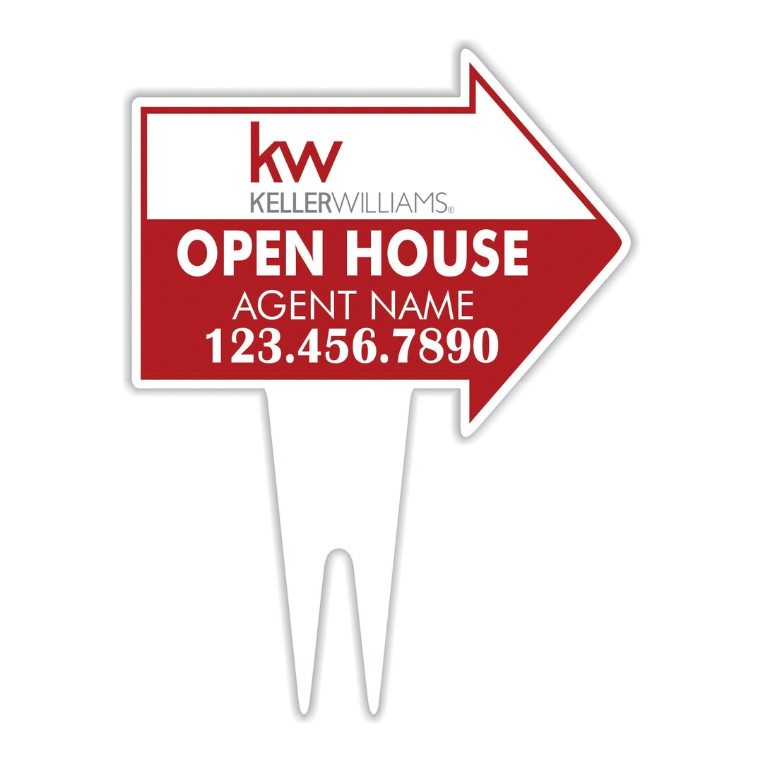 2 Pack Keller Williams Open House Arrow Shaped Yard Signs 24 - Etsy