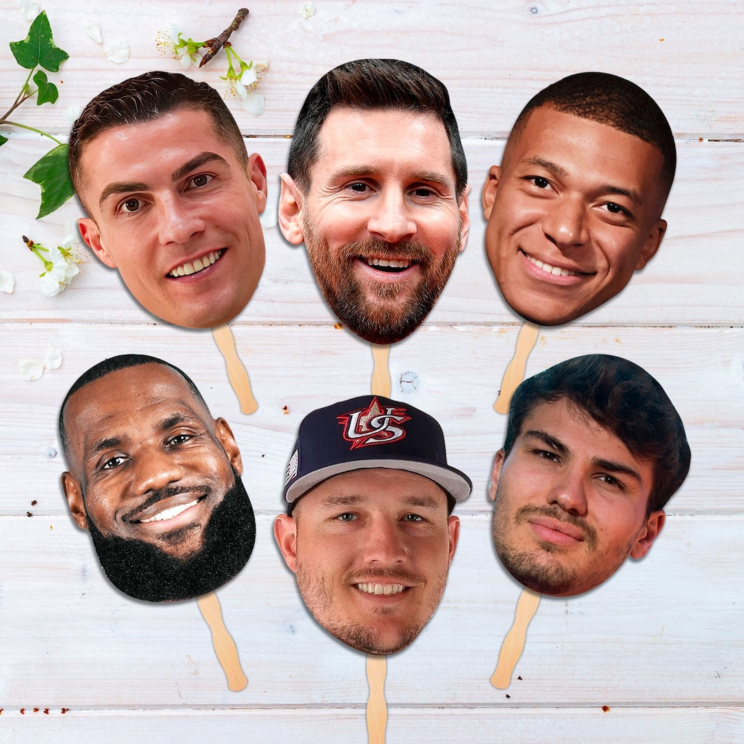 Custom Big Large Sports Face Fans, Basketball Team Heads, Football ...