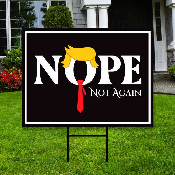 No Not Again Yard Sign - Etsy