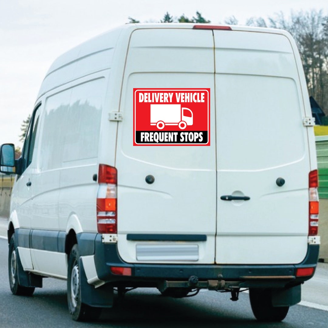 Delivery Vehicle Frequent Stops Car Magnet - Delivery Vehicle Magnet ...