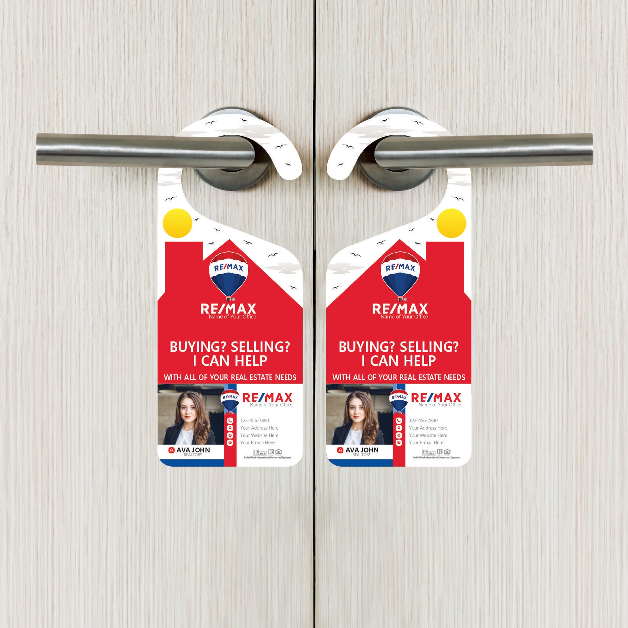 Remax Custom Real Estate Door Hanger Personalized Realtor - Etsy