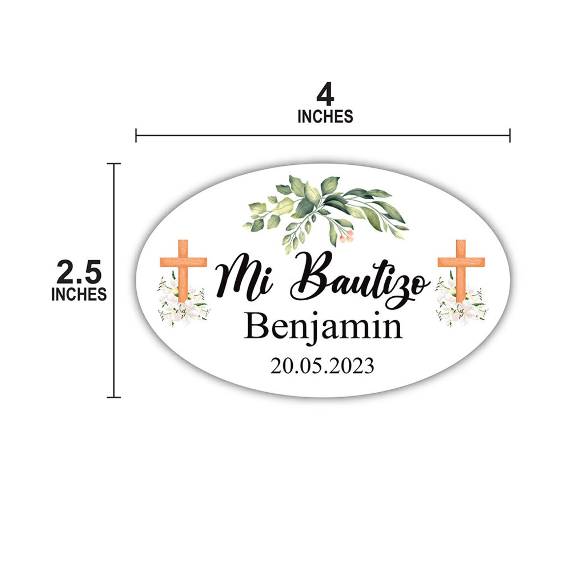 Personalized Baptism Stickers, Custom Mi Bautizo Stickers Mi Bautizo ...