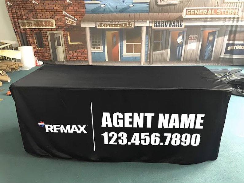 Remax Custom Real Estate Table Throw, Personalized Table Cloth, Logo ...