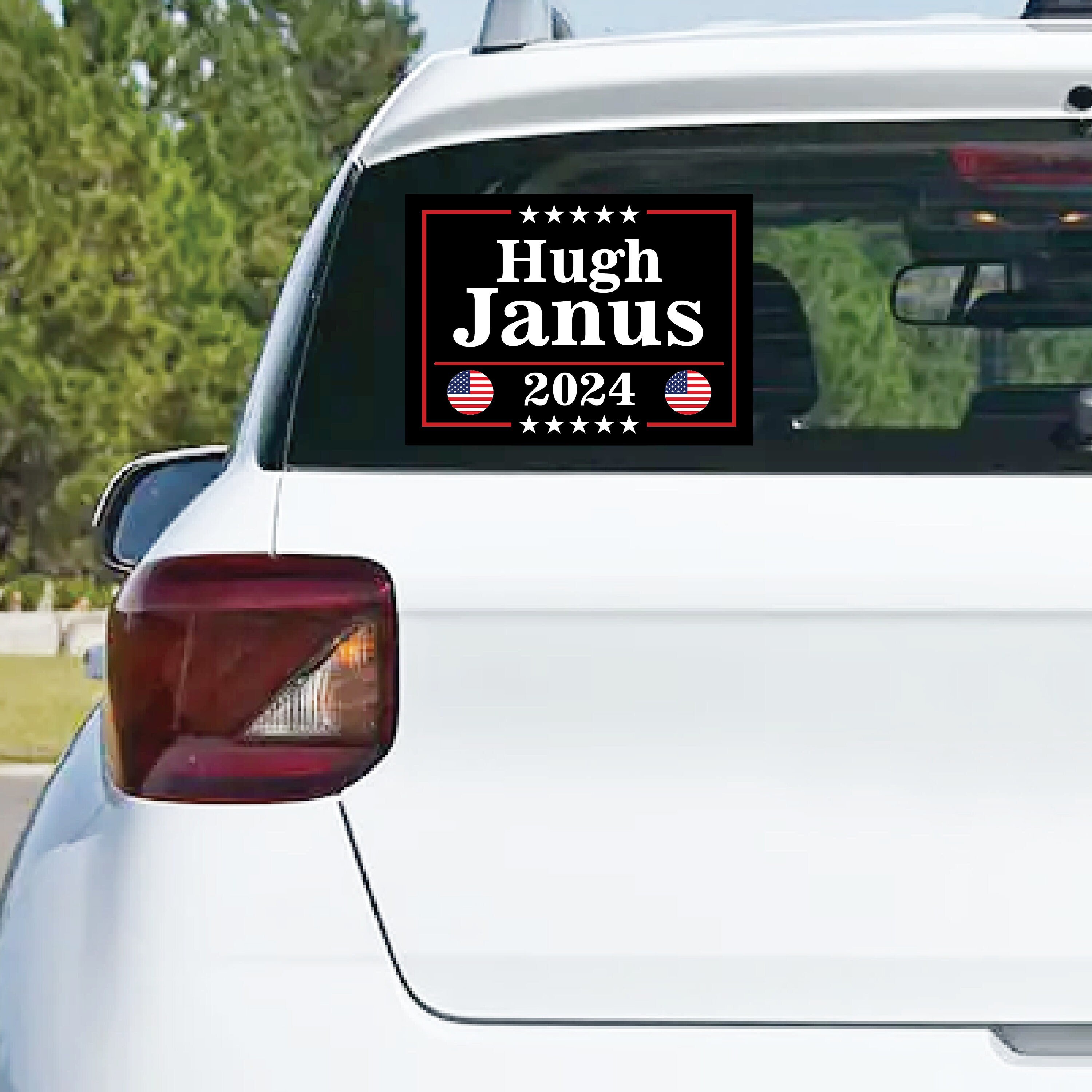 Hugh Janus Funny Sticker Vinyl Decal Presidential Election - Etsy