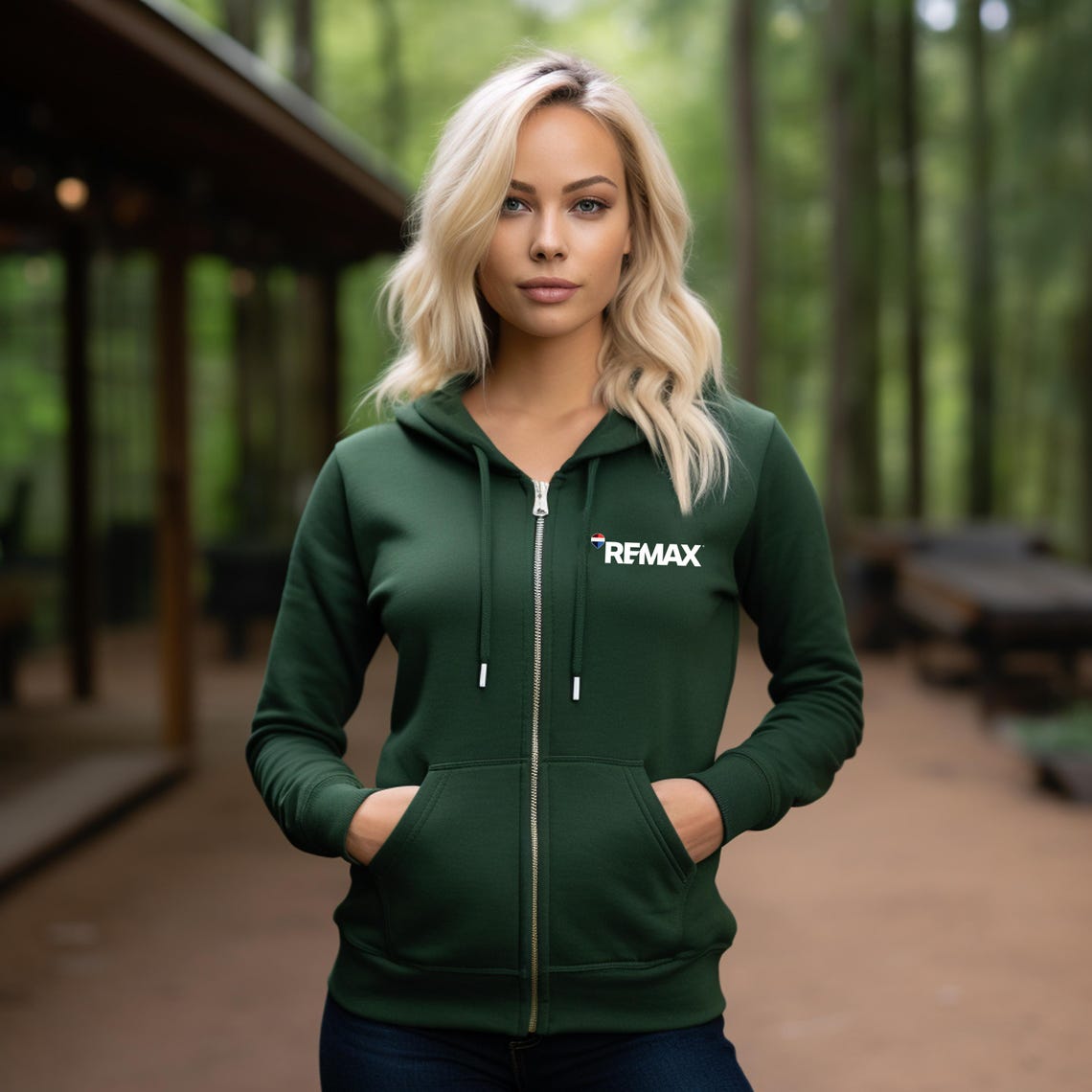 Embroidered Remax Realtor Zip-up Hoodie - Cozy Real Estate Fleece ...