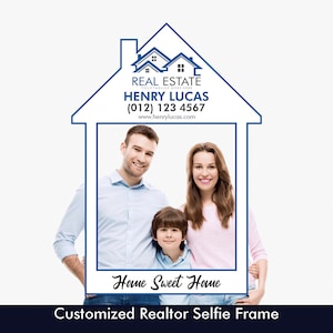 Personalized Realtor Selfie Frame 28" X 40", Real Estate Selfie Frame ...