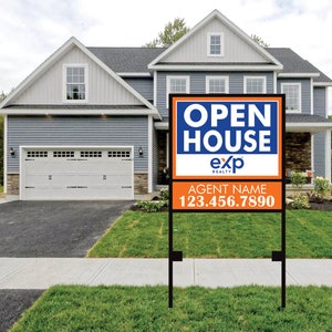Exp Realty Personalized Open House Real Estate Sign With Metal Frame ...