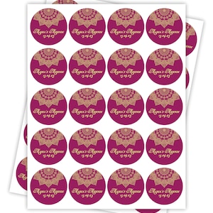 Personalized Mehndi Stickers, Custom Mehndi Stickers, Mehndi Nikkah ...