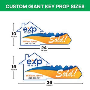 EXP Realty Personalized Real Estate Marketing Key Cutout Sign ...