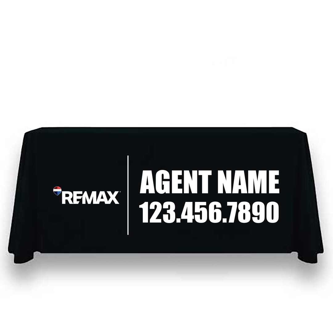 Remax Custom Real Estate Table Throw, Personalized Table Cloth, Logo ...