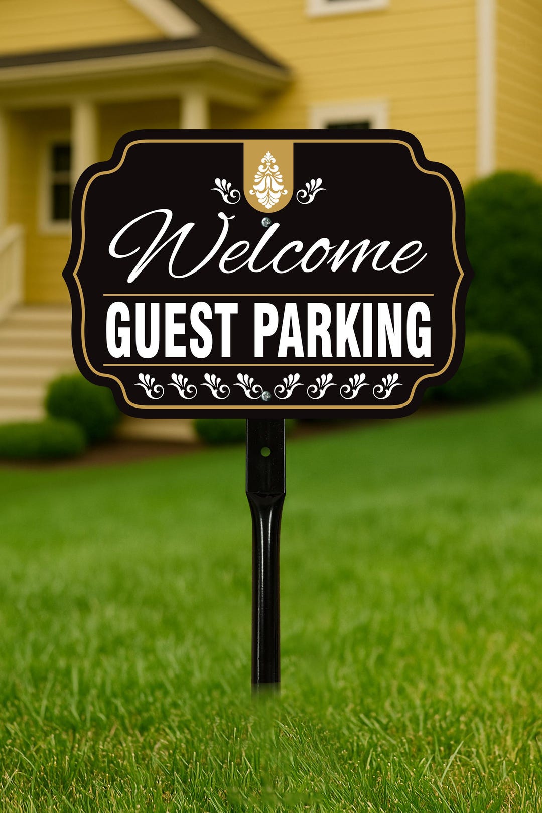 Guest Parking Only Yard Sign With 16" Stake, Rust-free Aluminum Parking ...