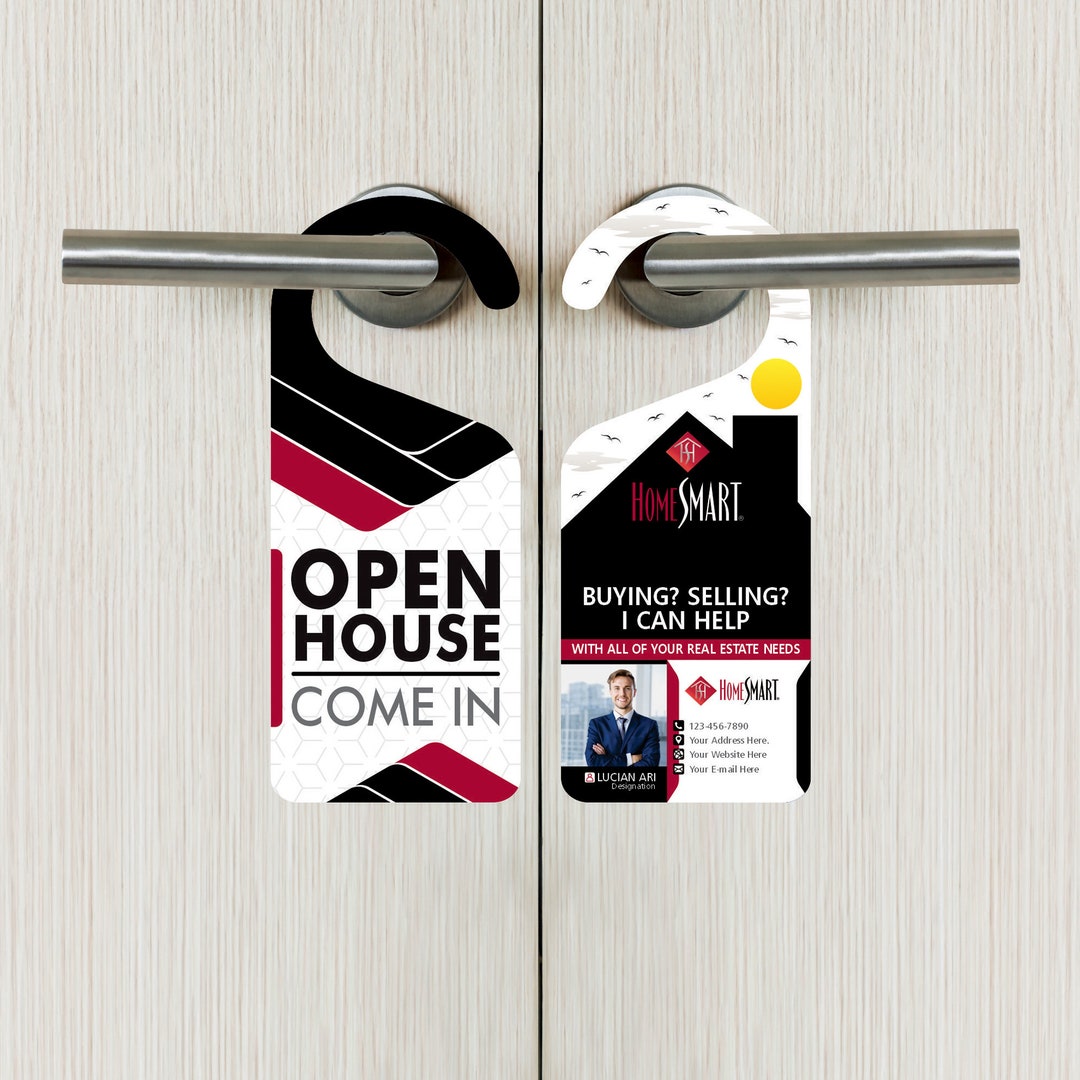 Homesmart Custom Real Estate Door Hanger, Personalized Realtor Doorknob ...