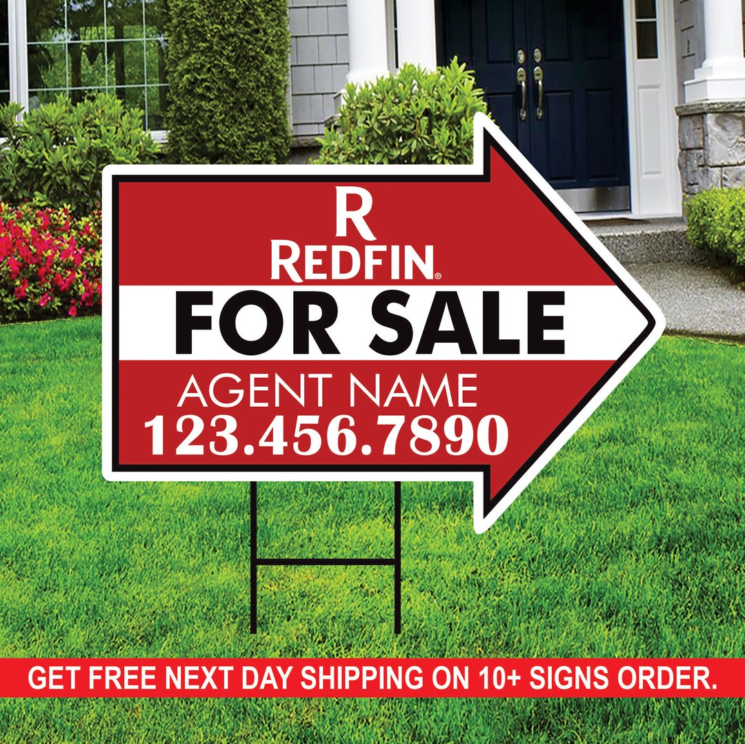 Redfin for Sale Arrow Shaped Yard Signs 18 X 24 2 - Etsy