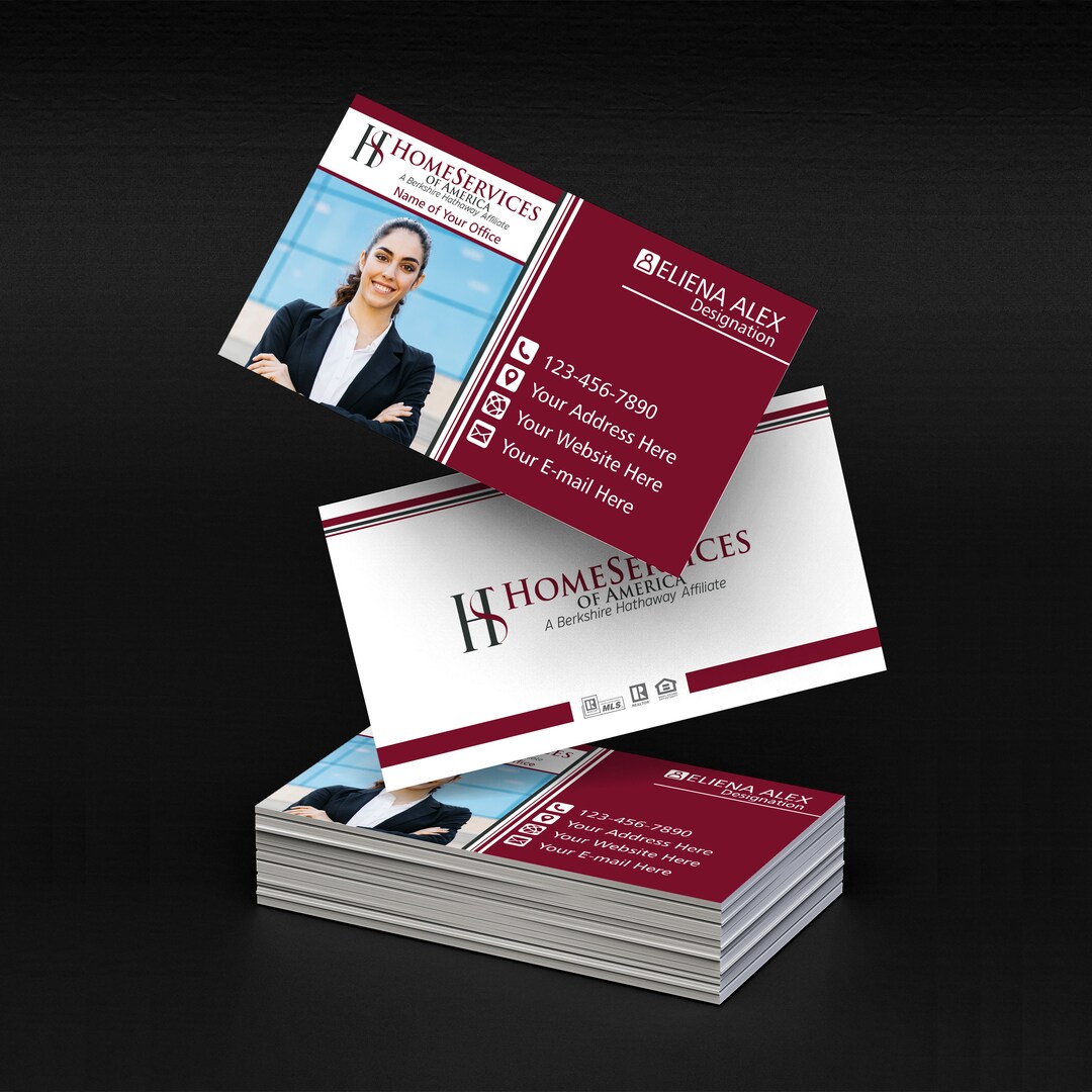 Homeservices Custom Real Estate Business Card Two-sided, Customized ...