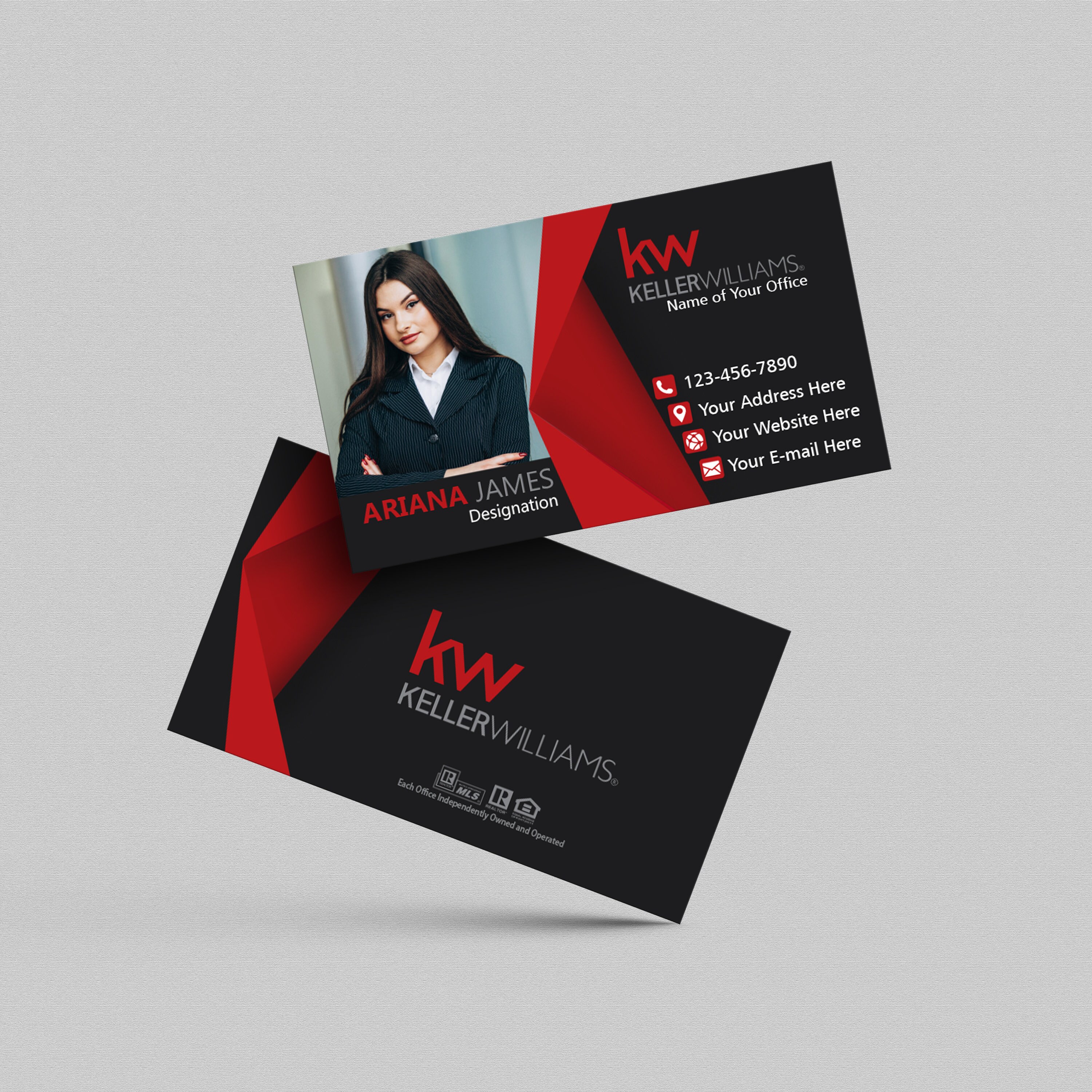 Keller William Custom Real Estate Business Card Two-sided, Customized ...
