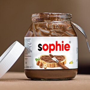 Customized Chocolate Spread Label Sticker - Personalized Funny Vinyl ...