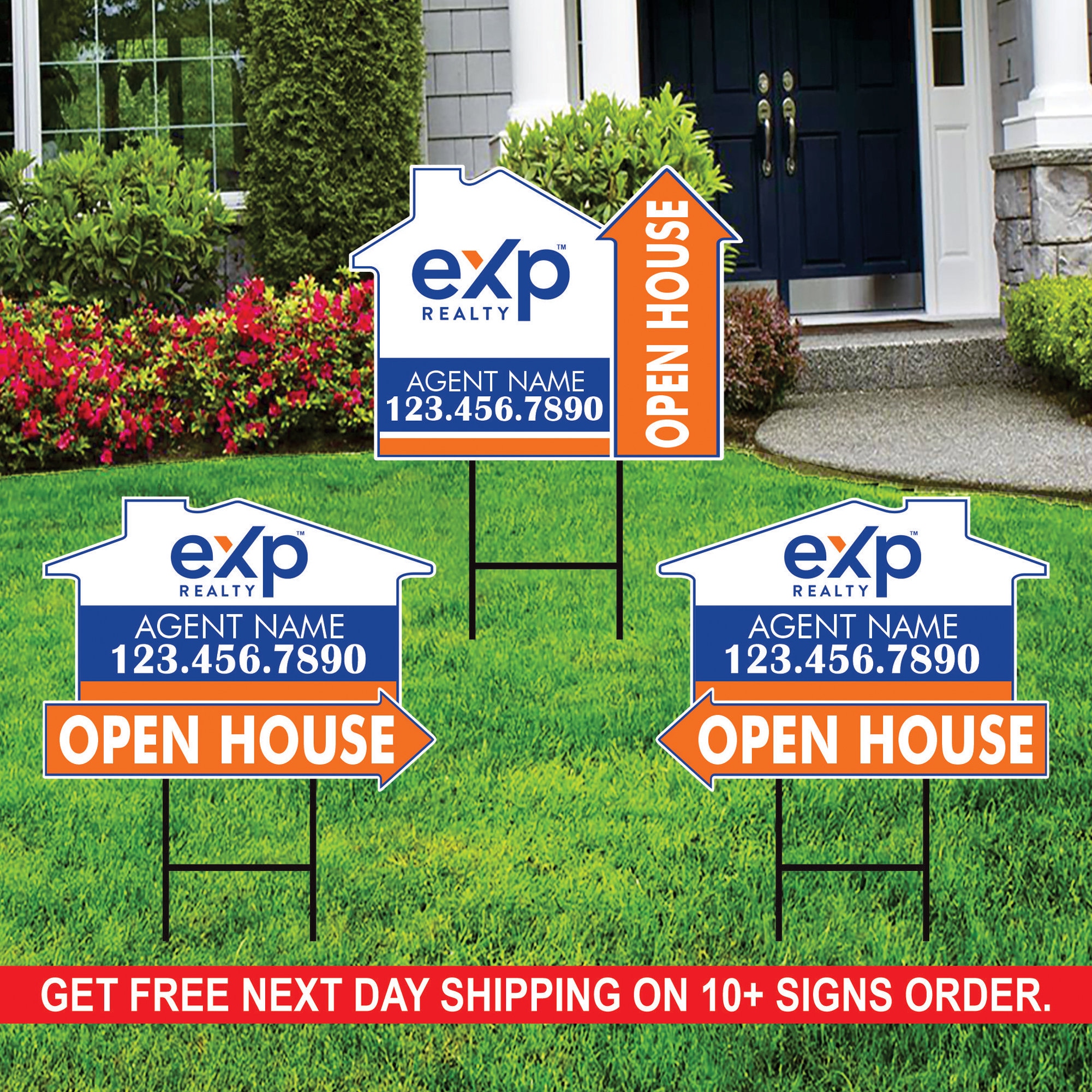 10 Pack Exp Realty Custom Open House Arrow Yard Sign 2 Sided - Etsy
