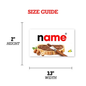 Customized Chocolate Spread Label Sticker - Personalized Funny Vinyl ...