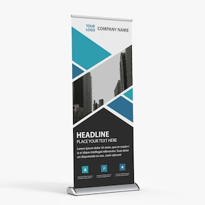 Custom LED Deluxe Retractable Banner 33" X 81" Roll up Banner Stand ...