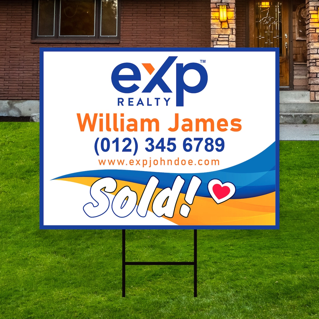 EXP Realty Personalized Real Estate Marketing Yard Sign - Coroplast ...