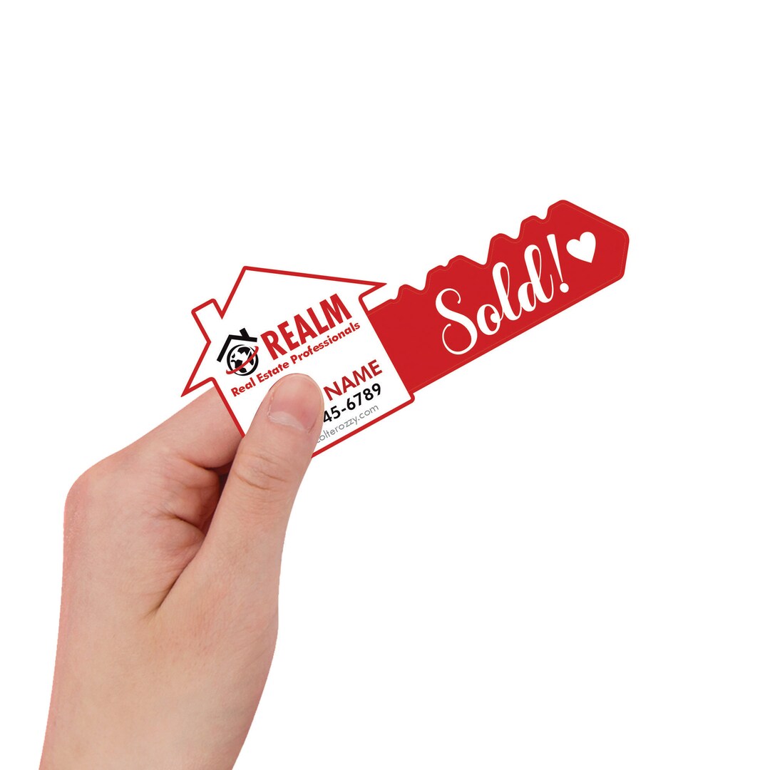 Realm Personalized Real Estate Key Stickers, Custom Realtor Marketing ...