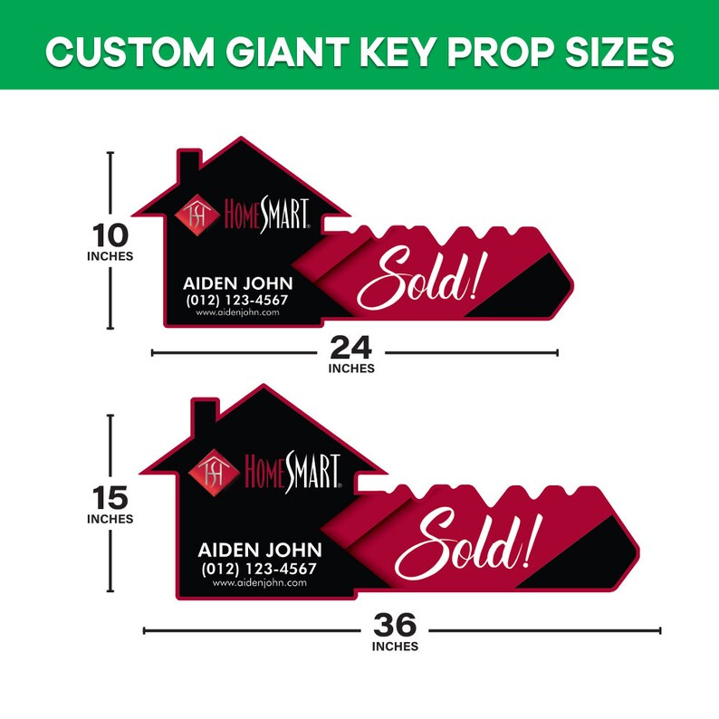 Homesmart Personalized Real Estate Marketing Key Cutout Sign ...