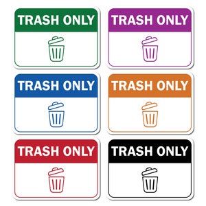 Aluminum Trash Only Sign - Durable Metal Litter Signage With Easy Wall ...