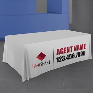 Home Smart Custom Real Estate Table Throw, Personalized Table Cloth ...