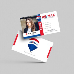 REMAX Custom Real Estate Business Card Two-sided, Customized Real ...