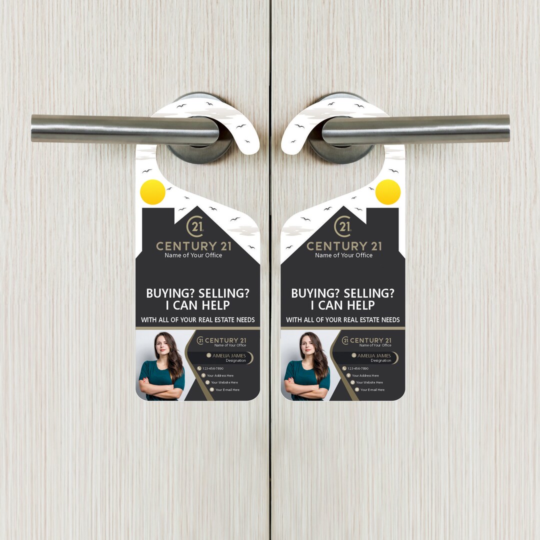 Century 21 Custom Real Estate Door Hanger, Personalized Realtor ...