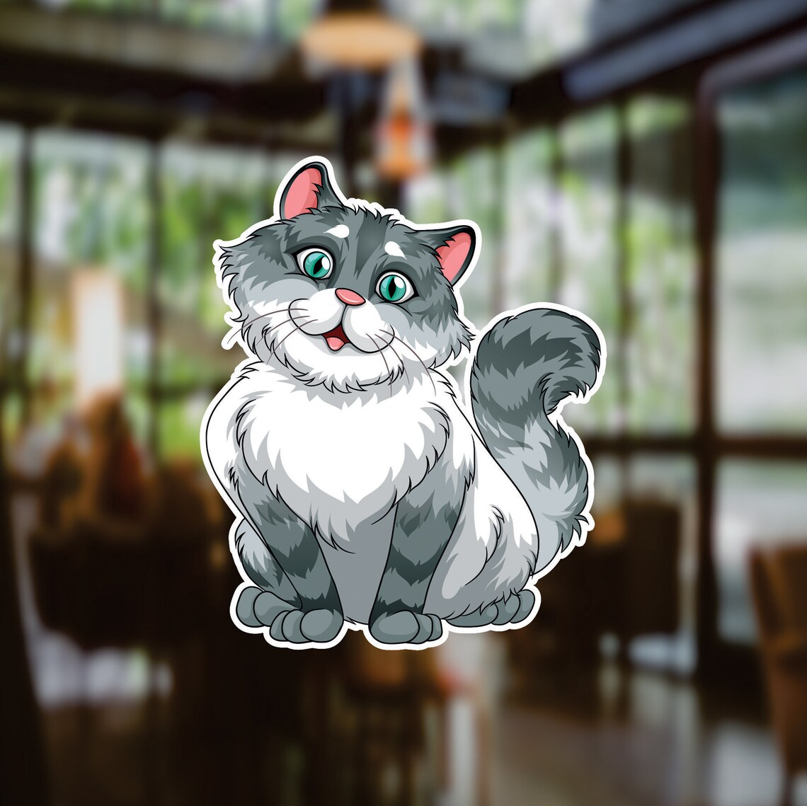 Custom Static Window Cling Vinyl Sticker - Personalized Window Decal ...