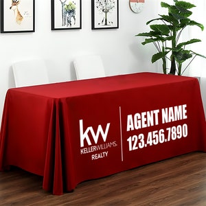 Keller Williams Custom Real Estate Table Throw, Personalized Table ...