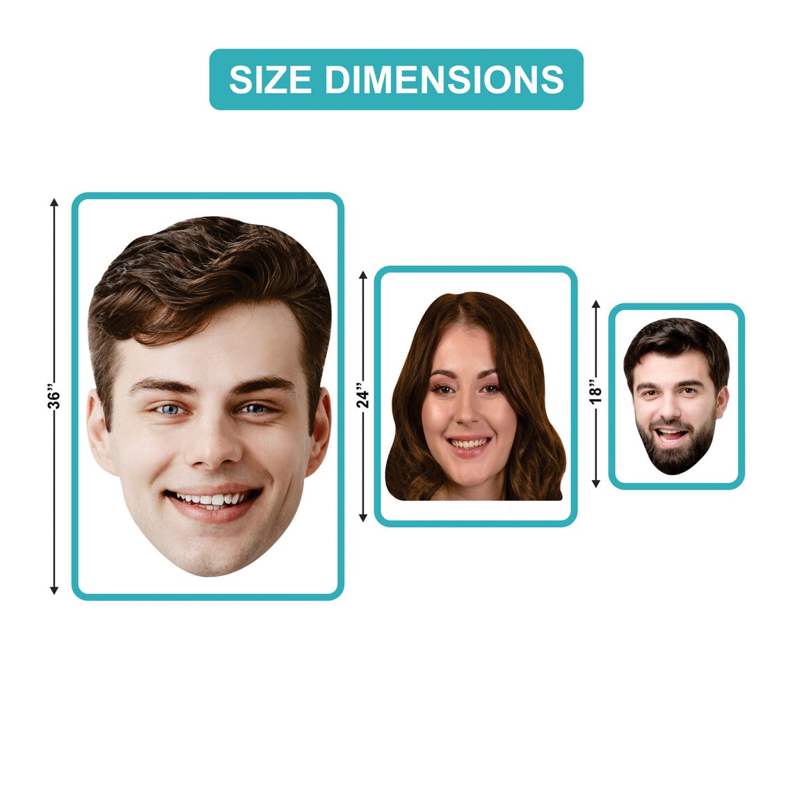 Custom Big Large Face Fans, Wedding Heads, Bachelorette Groom Face ...