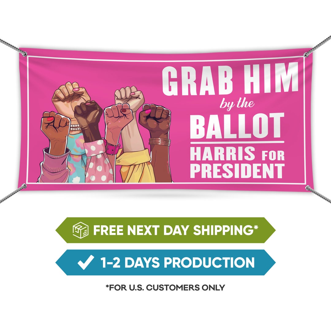Kamala Harris 2024 Banner Sign, 13 Oz Harris para presidente 2024 ...