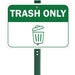 Aluminum Trash Only Sign - Durable Metal Litter Signage With Easy Wall ...