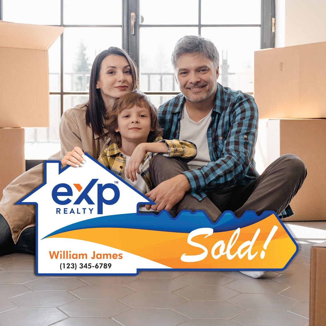 EXP Realty Personalized Real Estate Marketing Key Cutout Sign ...