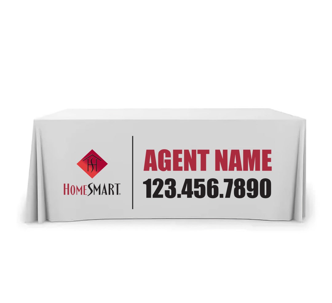 Home Smart Custom Real Estate Table Throw, Personalized Table Cloth ...