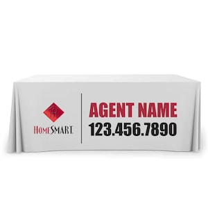 Home Smart Custom Real Estate Table Throw, Personalized Table Cloth ...
