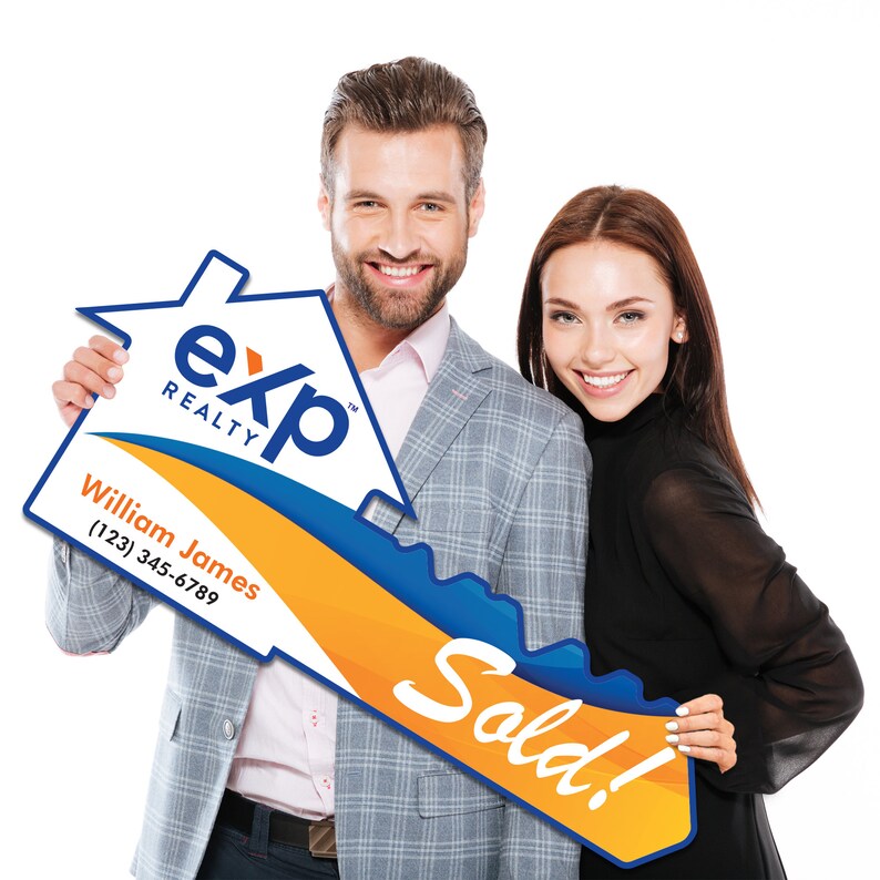 EXP Realty Personalized Real Estate Marketing Key Cutout Sign ...