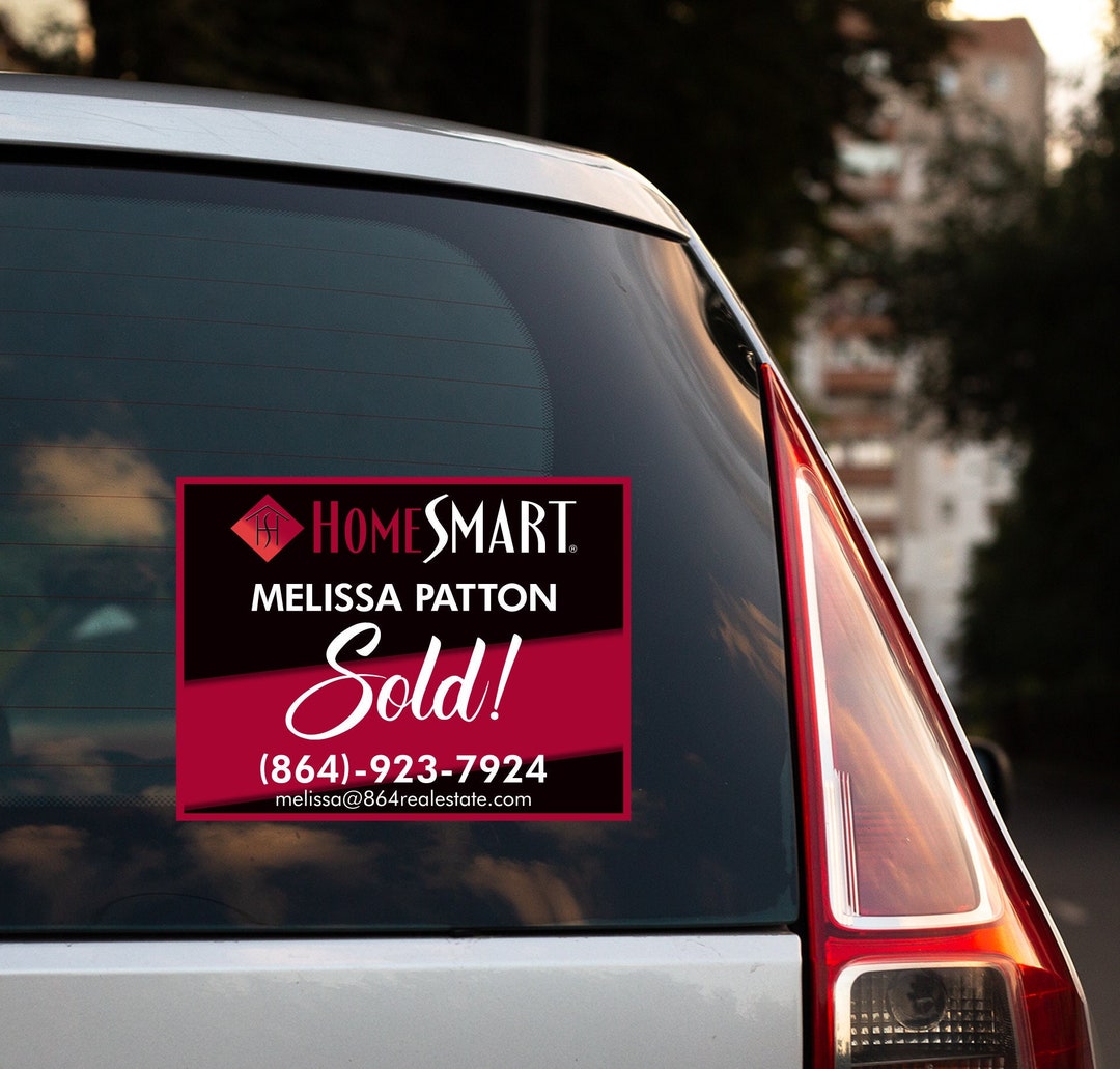 Homesmart Personalized Realtor Sticker Vinyl Decal, Custom Real Estate ...
