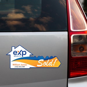 EXP Realty Personalized Real Estate Key Car Magnet - Realtor Marketing ...